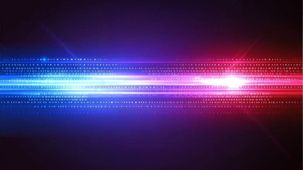 Abstract Binary Code Data Stream Digital Technology Background Pink Blue Light Streaks Stock ...