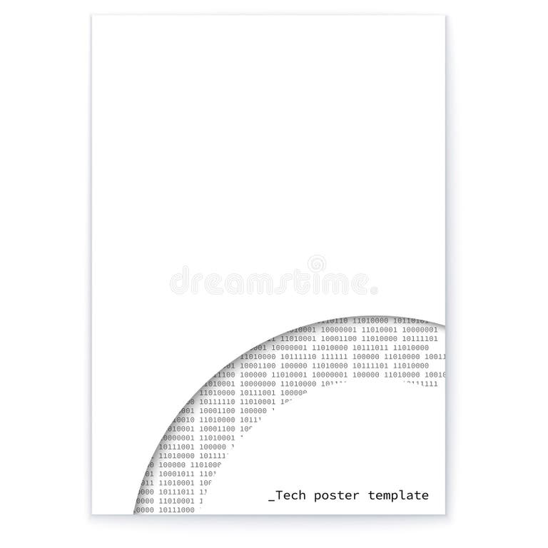 Abstract Binary Code. Minimalist Tech Poster. Digital Aesthetics Stock ...