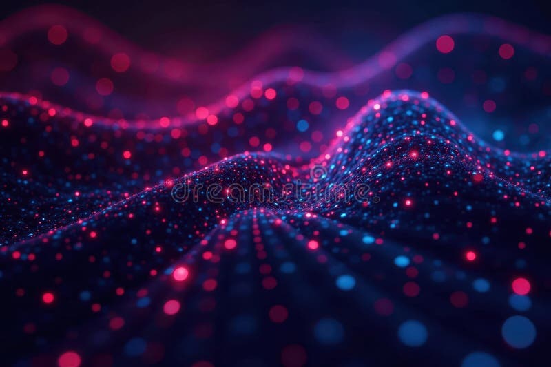 Abstract Binary Code Streams Flowing Data Matrix Background Futuristic Stock Illustration