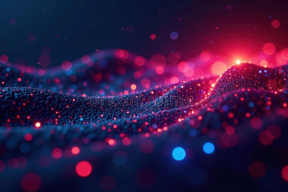 Abstract Binary Code Streams, Flowing Data Matrix , Binary, Software Stock Illustration ...