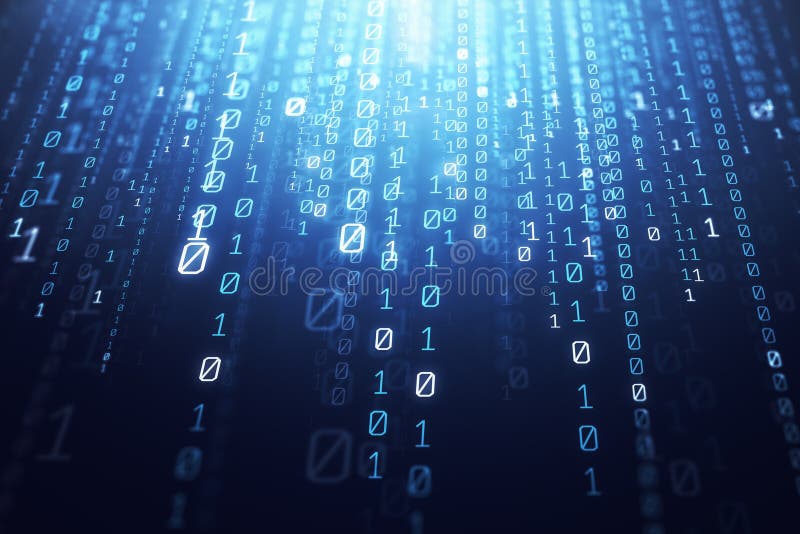 Abstract Binary Code Backdrop Stock Illustration - Illustration of ...