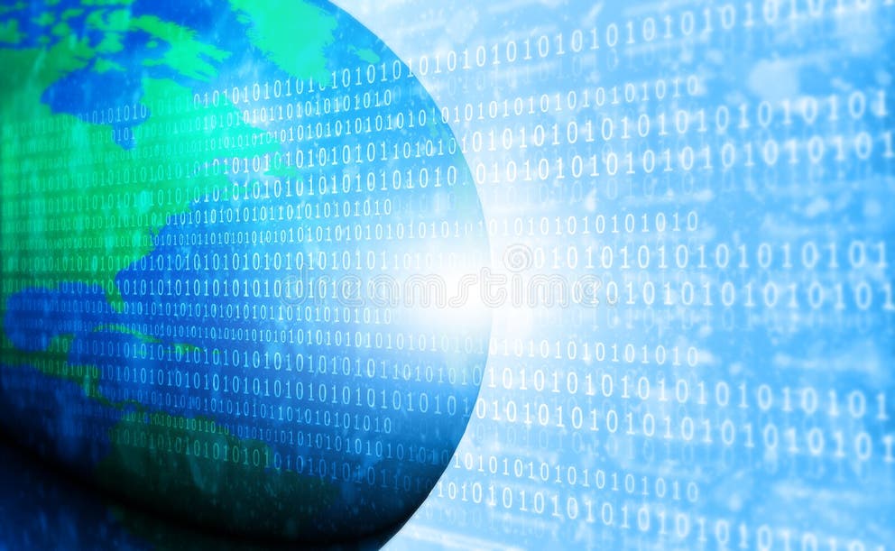 Abstract binary earth stock image. Image of continent - 123373249