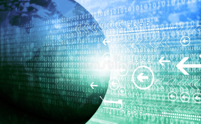 Abstract binary earth stock photo. Image of connection - 123373254