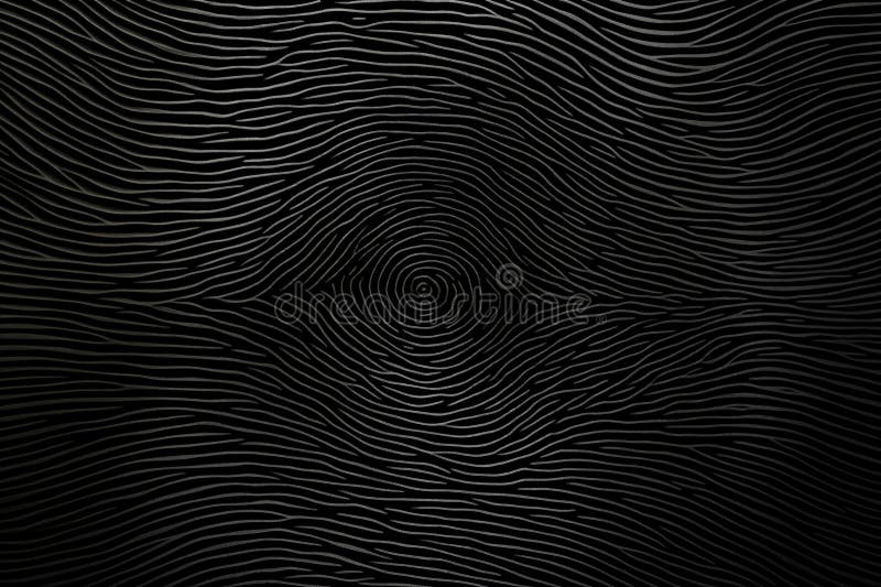 Abstract Binary Fingerprint: Intricate Lines & Curves in Black and ...