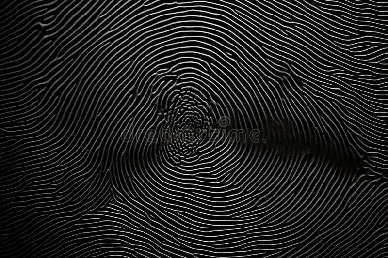 Abstract Binary Fingerprint: Intricate Lines & Curves in Black and ...