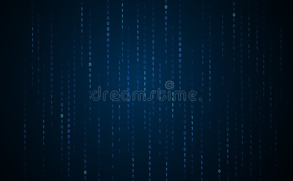 Abstract Binary Number System Concept Network Internet Circuit Computer ...