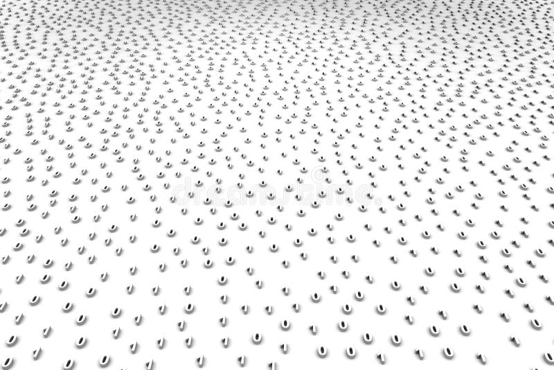 Abstract Binary Random White Background 3D Rendering Stock Illustration ...
