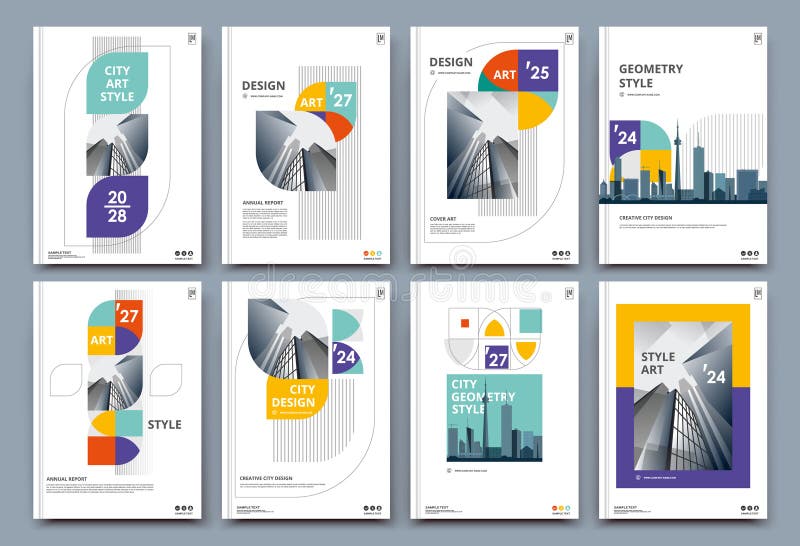 Abstract Binder Layout. White A4 Brochure Cover Design. Fancy Info Text ...