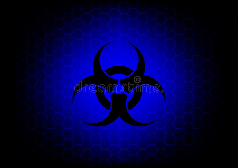 Blue Biohazard Wallpaper