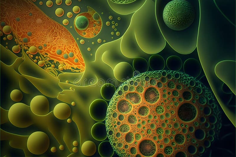 Abstract Biological Close-up Full-frame Macro Background, Neural ...