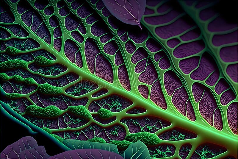 Abstract Biological Close-up Full-frame Macro Background, Neural ...