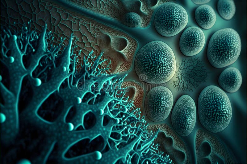 Abstract Biological Close-up Full-frame Macro Background, Neural ...