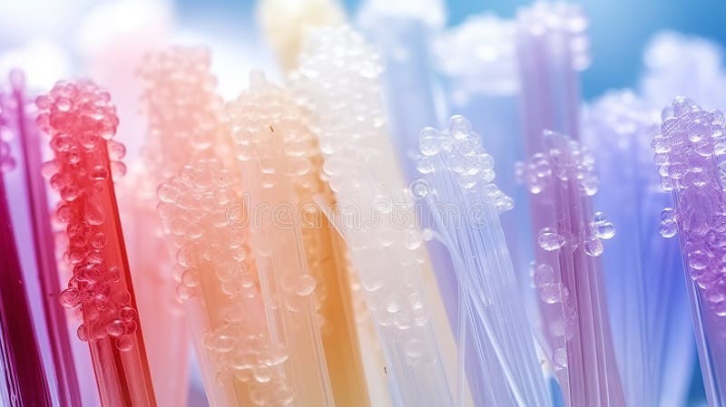 Abstract Biology. Microscopy of Colorful Organic Structures ...