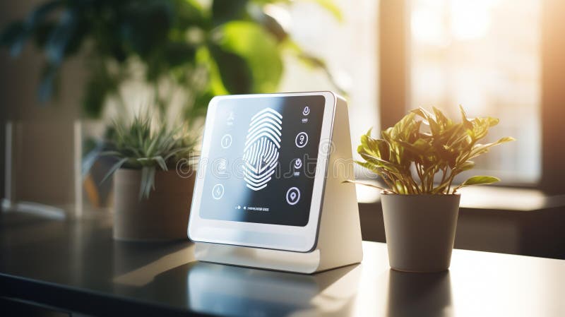 Abstract Biometric Interface: Intricate Patterns & Soft Sunlight Stock ...