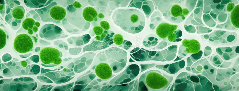 Abstract Biomimetic Pattern with Green Spherical Structures Stock Photo ...
