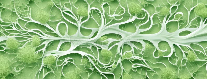 Abstract Biomimetic Pattern with Green Spherical Structures Stock ...