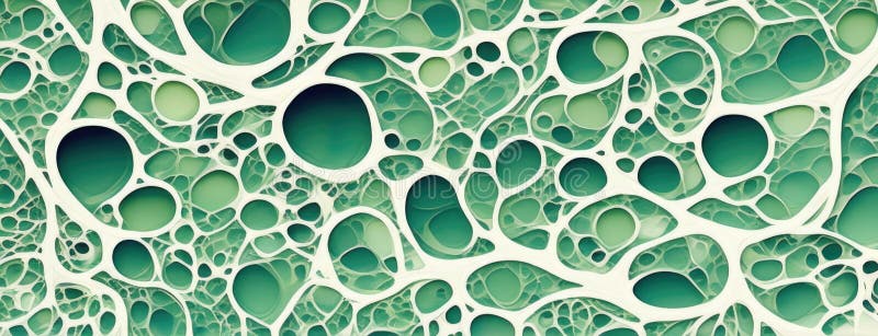 Abstract Biomimetic Pattern with Green Spherical Structures Stock Photo ...