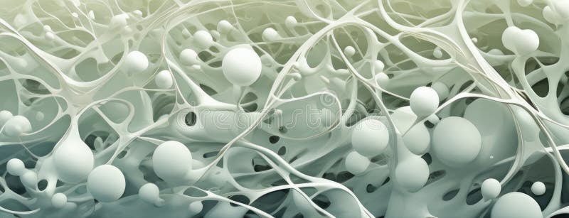 Abstract Biomimetic Pattern with Green Spherical Structures Stock ...