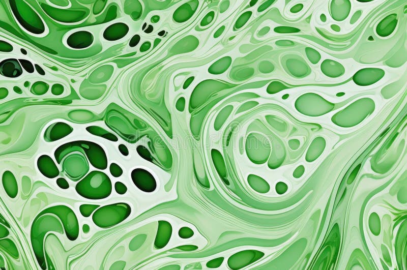 Abstract Biomimetic Pattern with Green Spherical Structures Stock Image ...