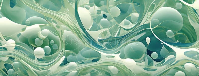Abstract Biomimetic Pattern with Green Spherical Structures Stock Photo ...