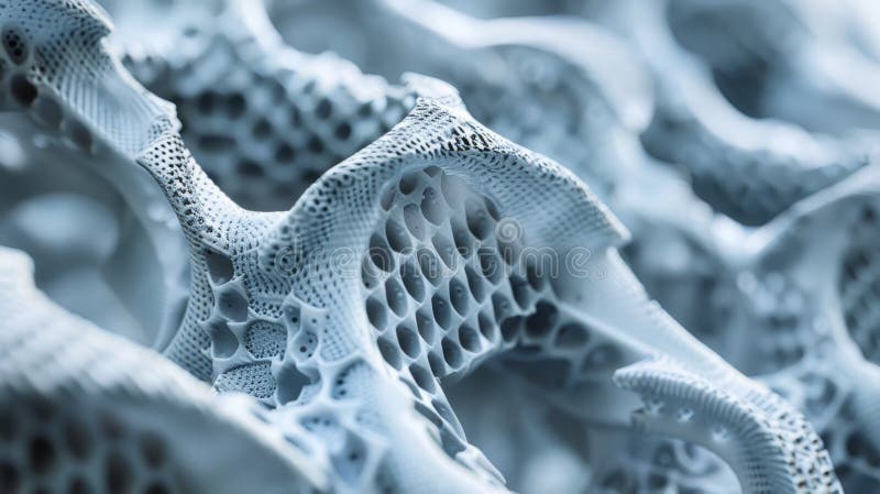 Abstract Biomorphic Structures in Cool Tones with Dynamic Textures ...