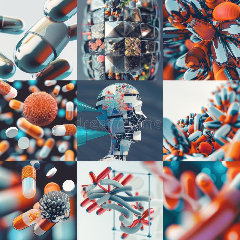 Abstract Biotech and AI Concepts Stock Photo - Image of futuristic ...