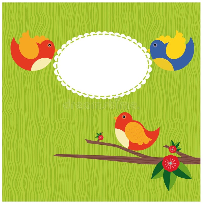 Abstract bird. cute frame stock illustration. Illustration of pattern ...