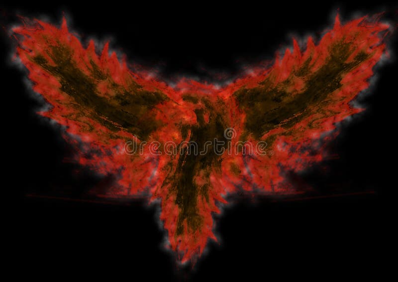 Abstract Bird in Fire stock illustration. Illustration of feather - 8184303