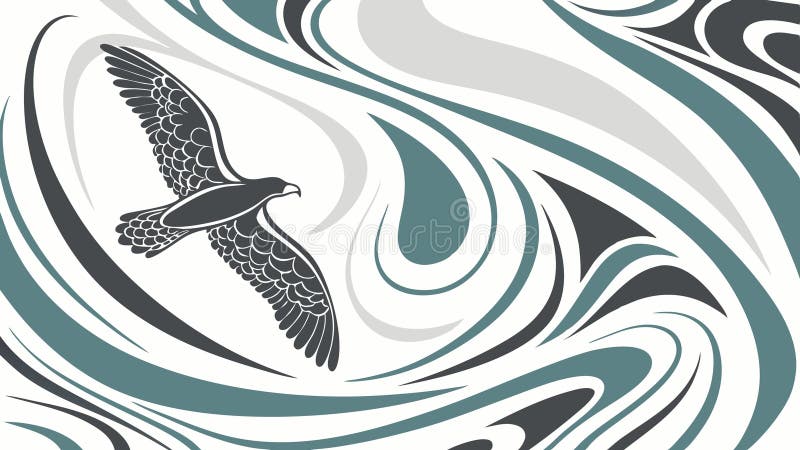 Abstract Bird in Flight Art, Nature and Dynamic Movement Graphic ...