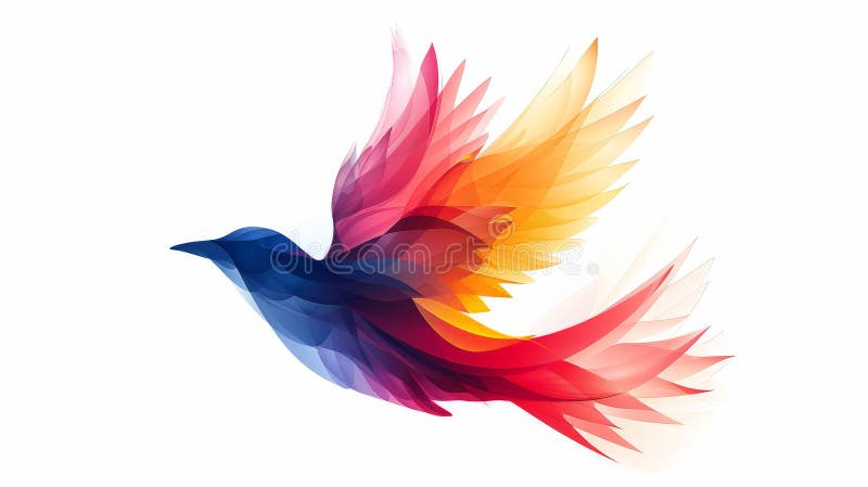 Abstract Bird in Flight.Wings of Creativity Stock Illustration ...