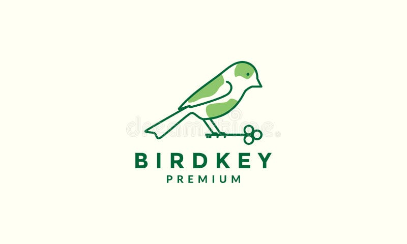 Abstract Bird Lines Sing with Key Logo Symbol Vector Icon Illustration ...