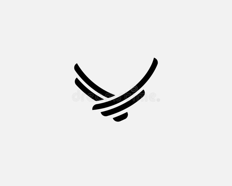 Abstract Bird Negative Space Logotype. Freedom Dove Vector Logo Symbol ...