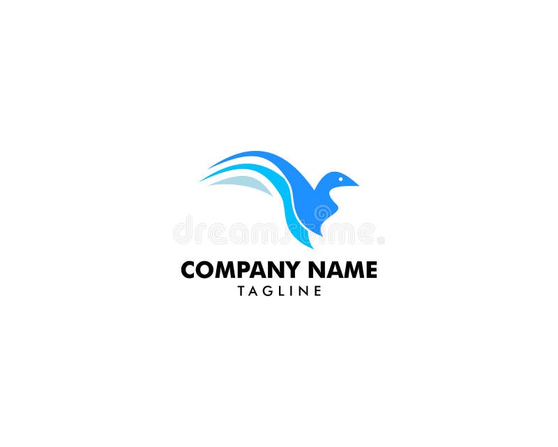 Abstract Bird Logo Design Vector Template Stock Vector - Illustration ...