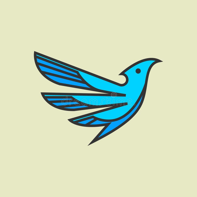 Abstract Bird Logo Design Vector Template. Stock Vector - Illustration ...