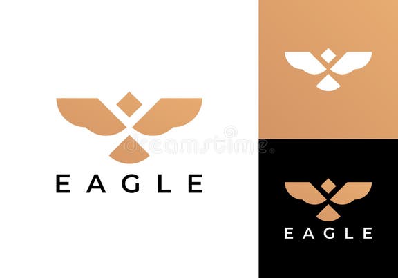 Abstract Bird Logo. Simple Eagle Hawk Vector Design Concept Stock ...