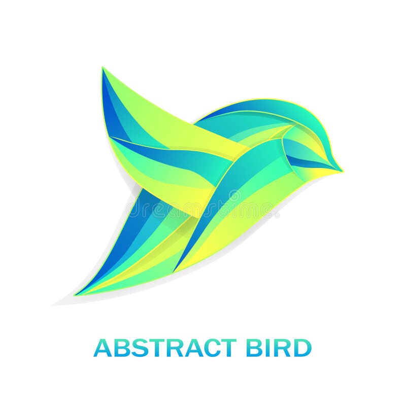 Abstract Bird in Colorful Tones Symbol Flight and Development Stock ...