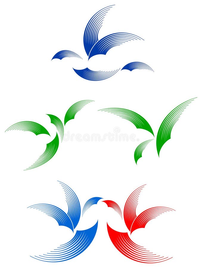 Abstract birds stock vector. Illustration of wings, bird - 29534056