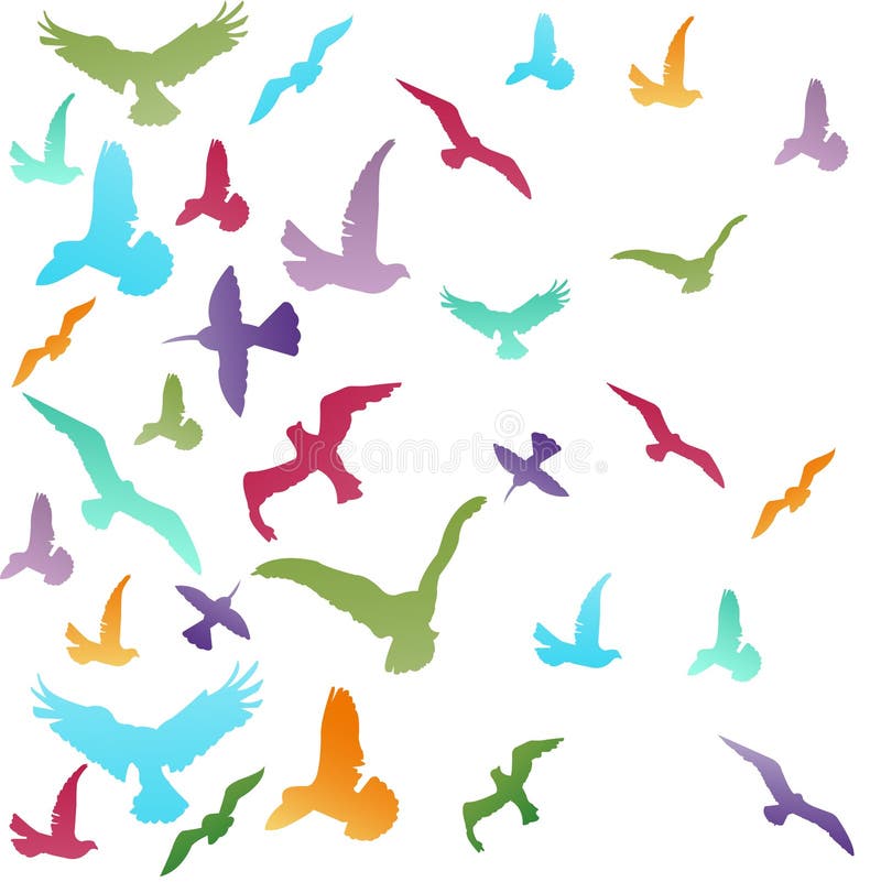 Abstract birds background stock vector. Illustration of isolated - 41834487