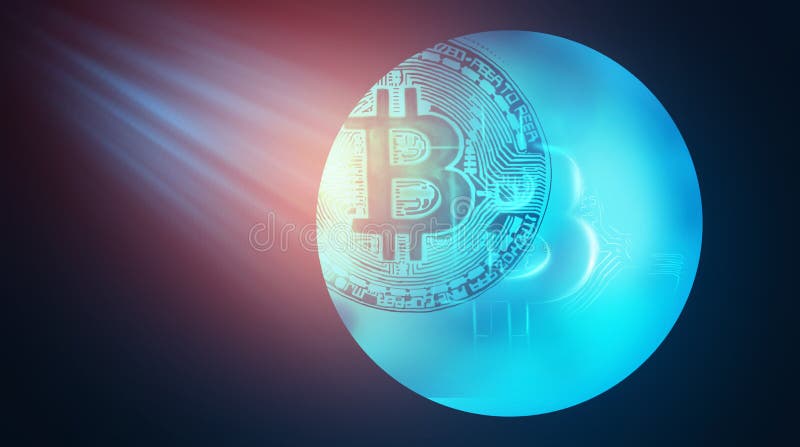 Abstract Bitcoin Chart. 3d Illustration Stock Illustration ...