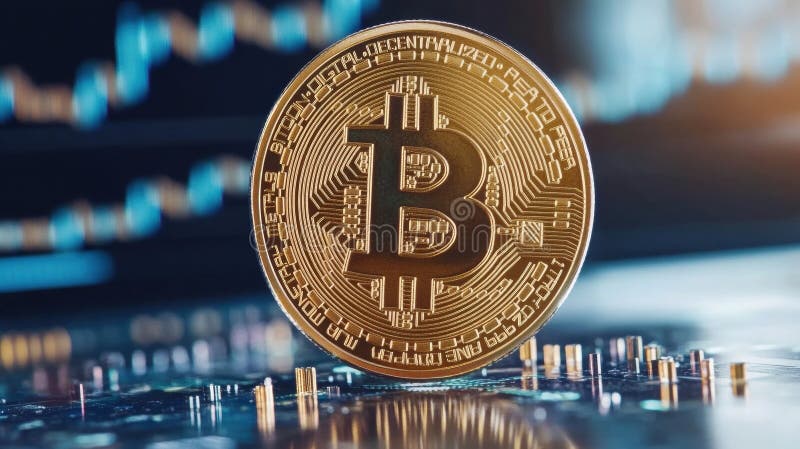 Abstract Bitcoin and Cryptocurrency Themes with Futuristic Designs ...