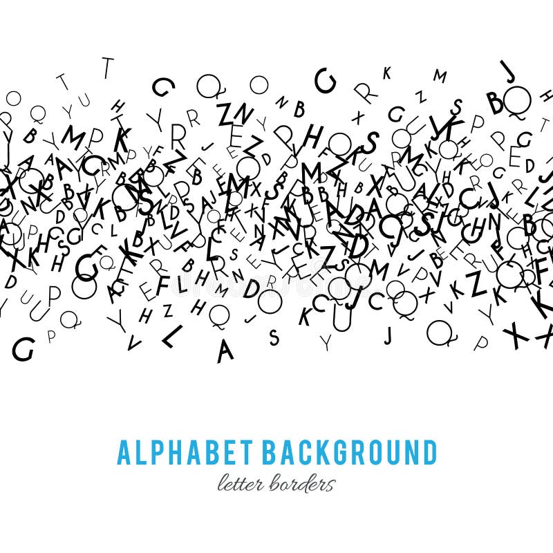 Abstract Black Alphabet Ornament Frame on White Background Stock Vector ...