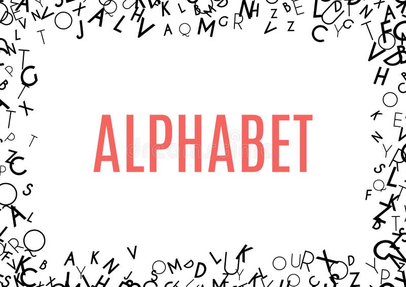 Abstract Black Alphabet Ornament Frame on White Background Stock Vector ...