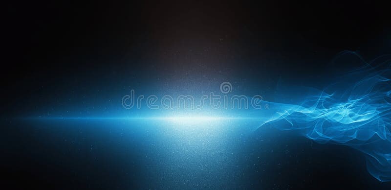 Abstract Black Background with Blue Glowing Beam Grainy Blue Gradient ...