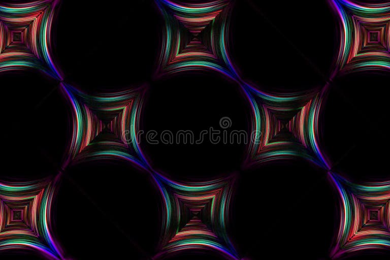 Abstract Black Background with Colorful Round Elements Stock ...