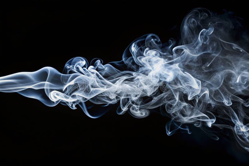 Abstract Black Background with Dramatic White Smoke Trail a Visually ...