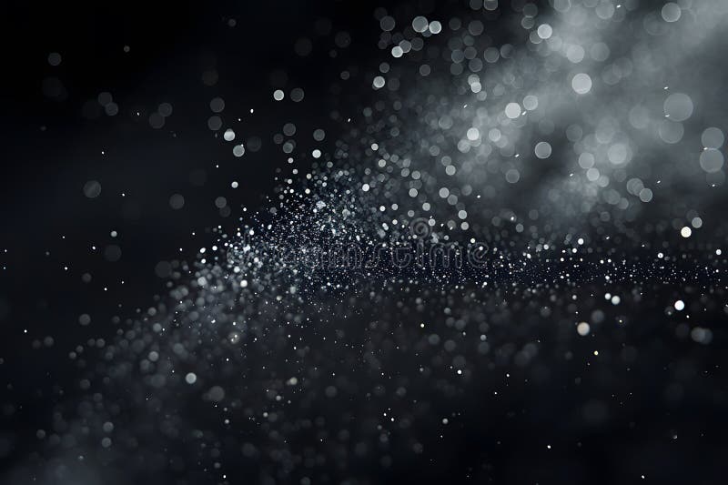Abstract Black Background with Glimmering Dust Particles Stock ...