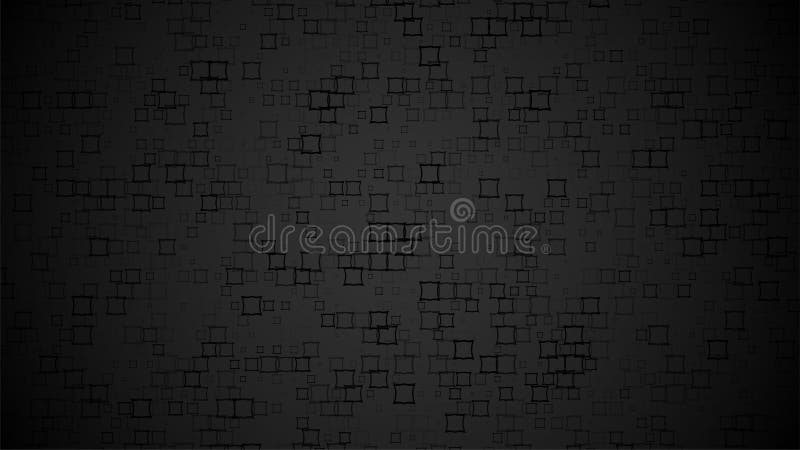Abstract Black Background. Gradient Backdrop with Random Square Pattern ...