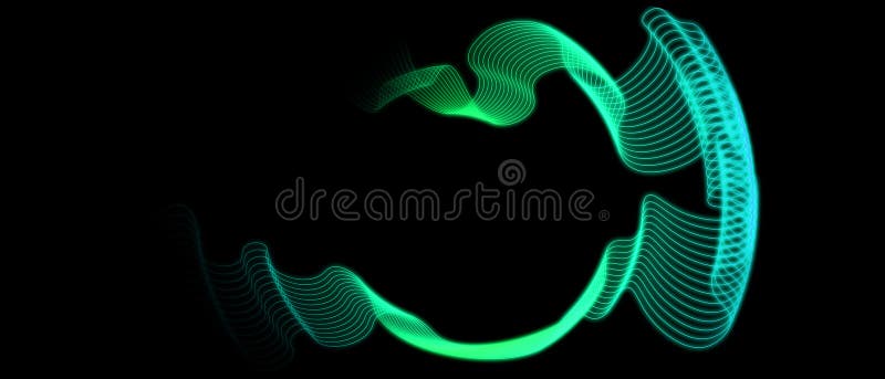 Abstract Black Background with Green Contour Lines. Digital Future ...