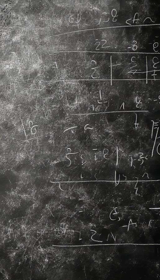 Abstract Black Background with Messy Equations, Math, Formulas, Algebra ...