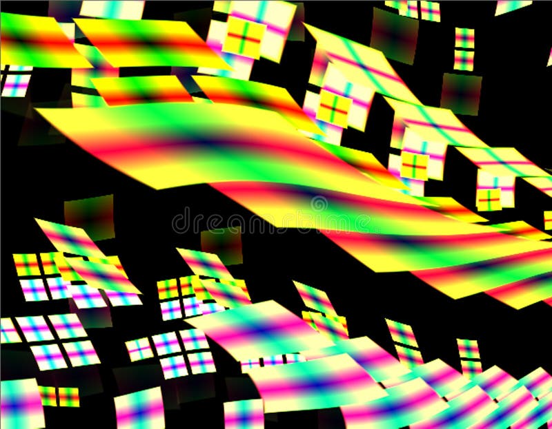 Abstract Black Background, and Multicolored Modern, Horizontal, Dynamic ...